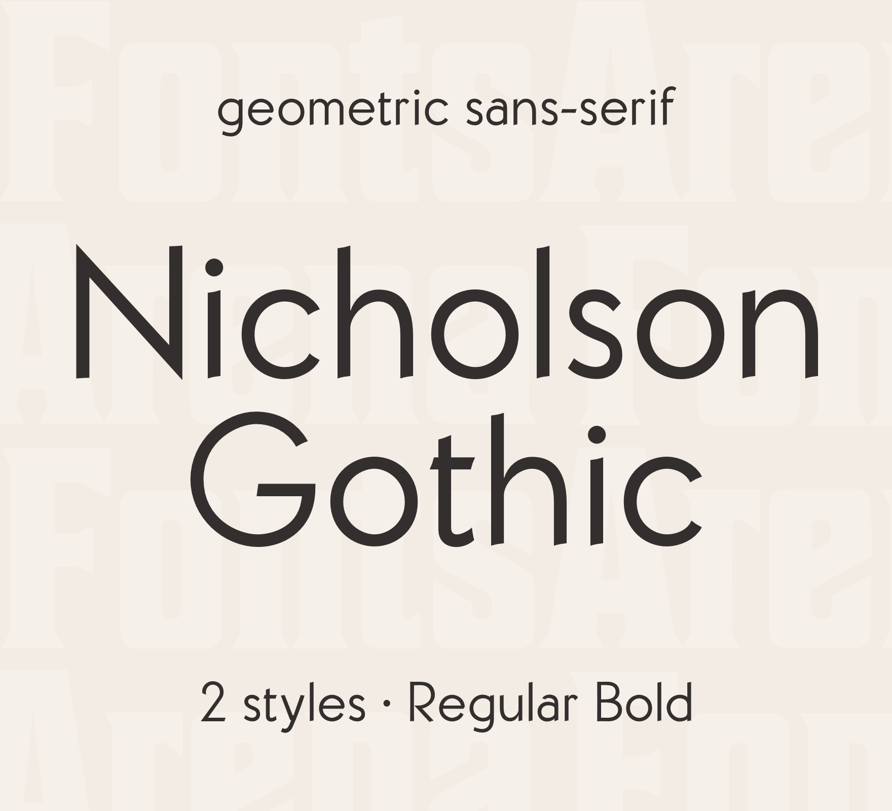 Free font Nicholson Gothic by Alex Tomlinson — FontsArena